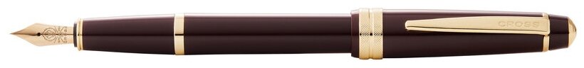 Перьевая ручка Cross Bailey Light Polished Burgundy Resin and Gold Tone, перо F