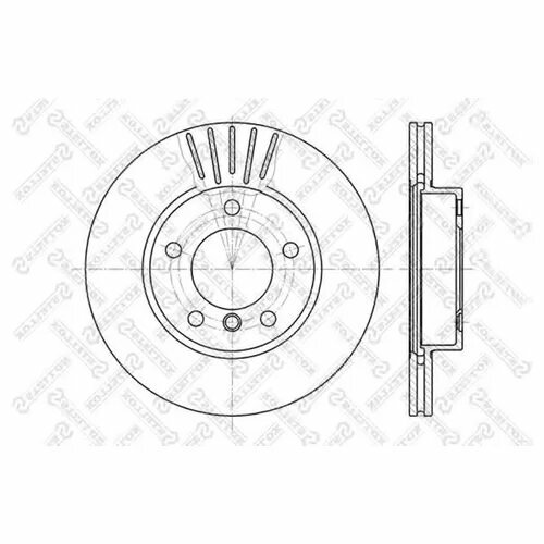 Диск тормозной передний BMW E36/E46 1.8-2.5D M42-M52 91] (упаковка 2 шт.), STELLOX 60201521VSX