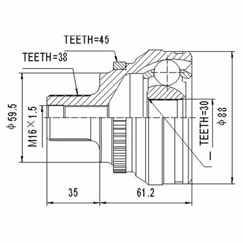 ШРУС Dynamatrix-Korea DCV803016