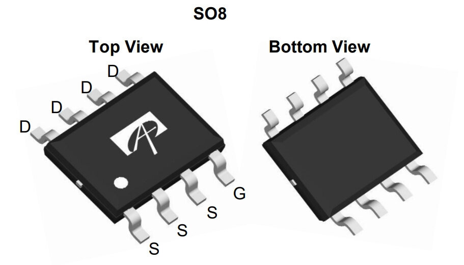 Микросхема AO4482 N-Channel MOSFET 100V 6A SO-8