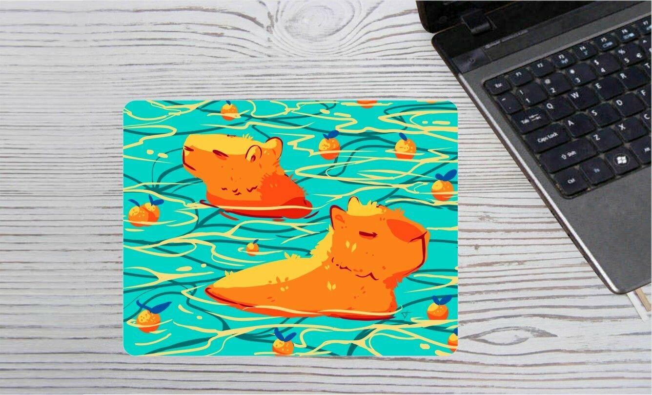 Коврик для мышки игровой 36 на 29 см MIGOM Капибара, Capybara - 0003