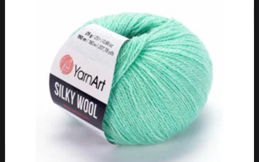 Yarnart silky wool 35%вискоза;65%шерсть мериносовая;25гр-190м( 9 мотков)