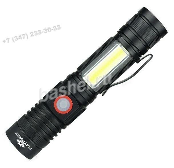Фонарь светодиодный c фокусом Патриот PT-FLR27 4 режима (аккум. LIR 1*18650, ЗУ USB), Патриот