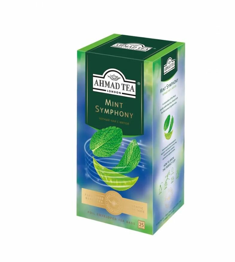 Ahmad Tea Чай черный, Мятная Симфония, 25 пак, 3 упаковки