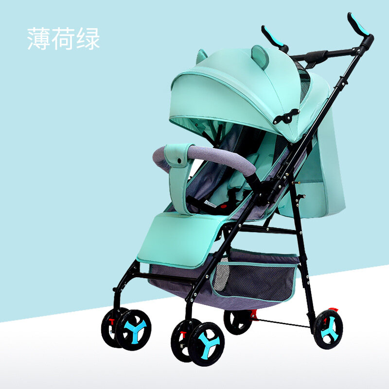Детская коляска для прогулок, легкая, с возможностью сидения и лежания, складная, подходит для всех сезонов, двусторонняя зонтичная коляска для детей