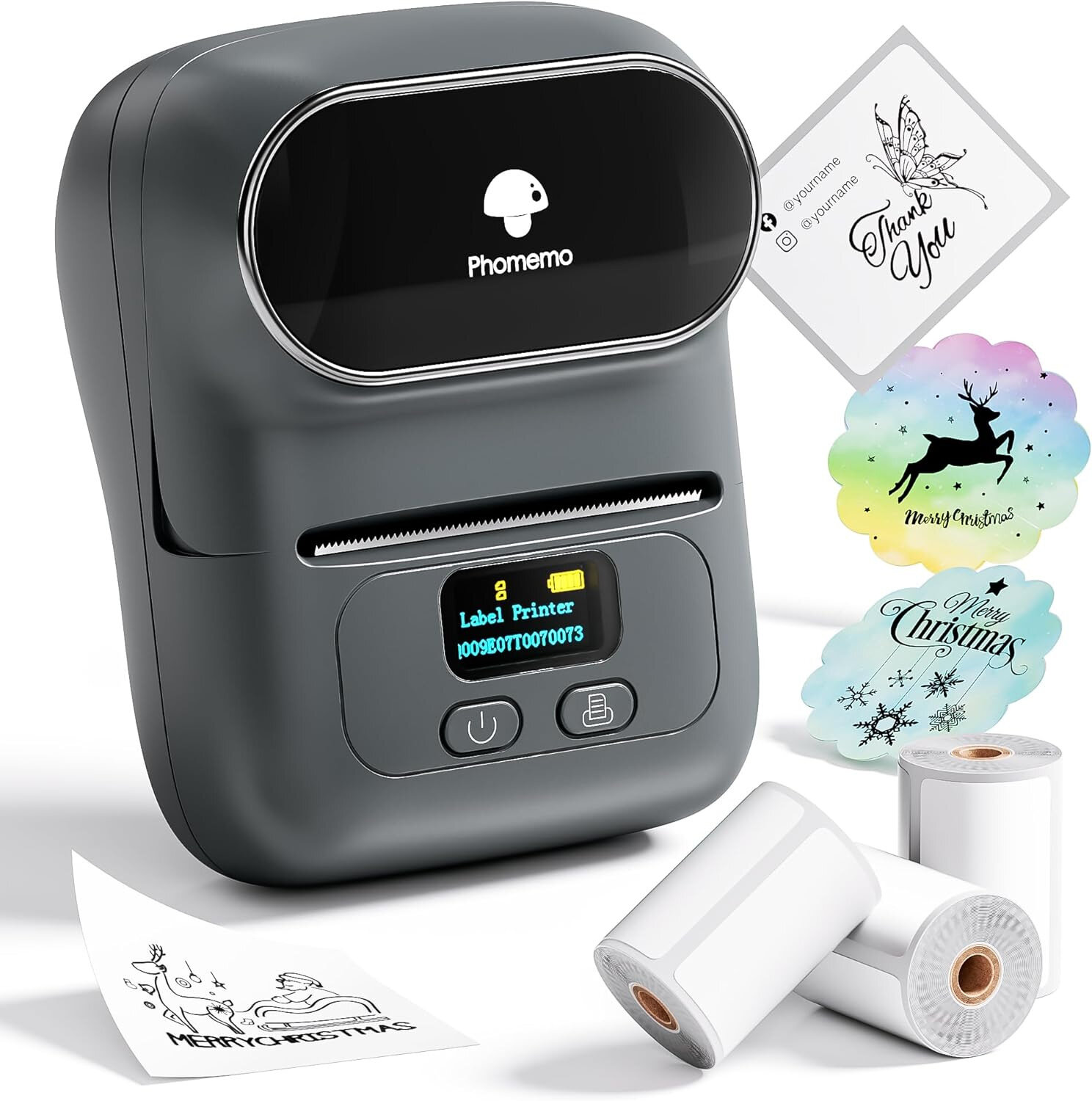 Термопринтер Phomemo для печати ценников на одежде, принтер штрих-кодов, принтер ценников для трансграничной торговли.