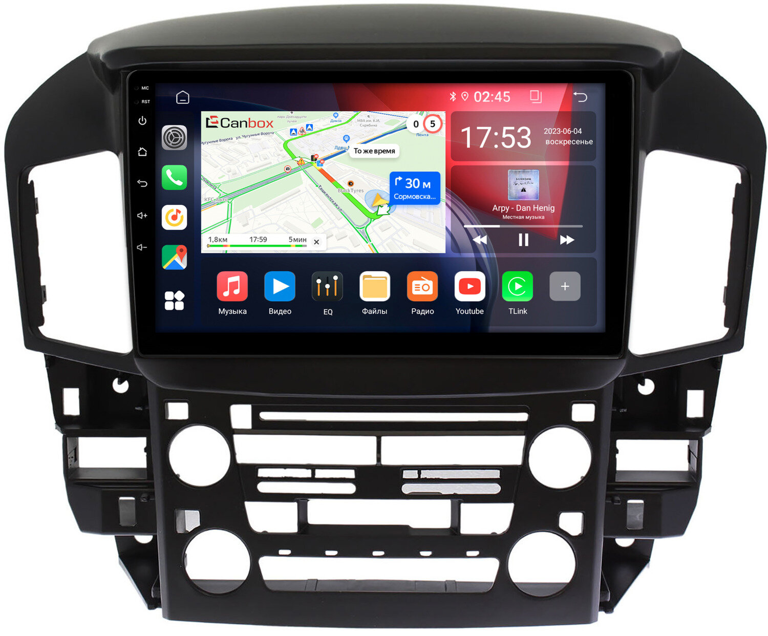 Штатная магнитола Canbox RS9-9218 Toyota Harrier (XU10) 1997-2003 (авто с CD и кассетой) Android 10 (IPS, DSP, CarPlay)