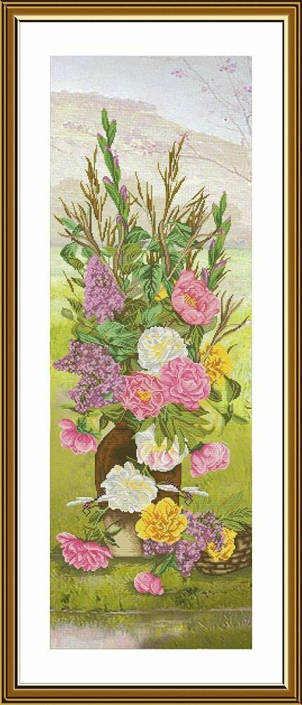 Nova Sloboda. Набор для вышивания крестом. "Четыре сезона. Весна". 28*84 см