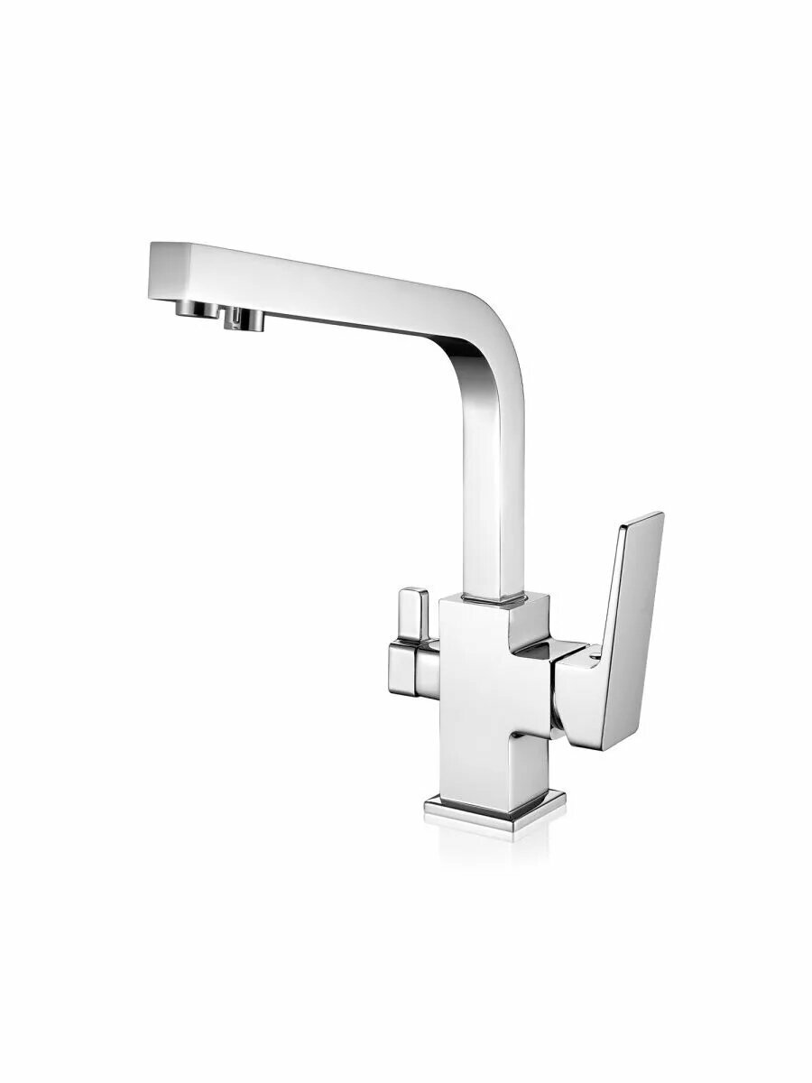 Смеситель для кухни Faop A4309, латунь, с фильтром, цвет хром