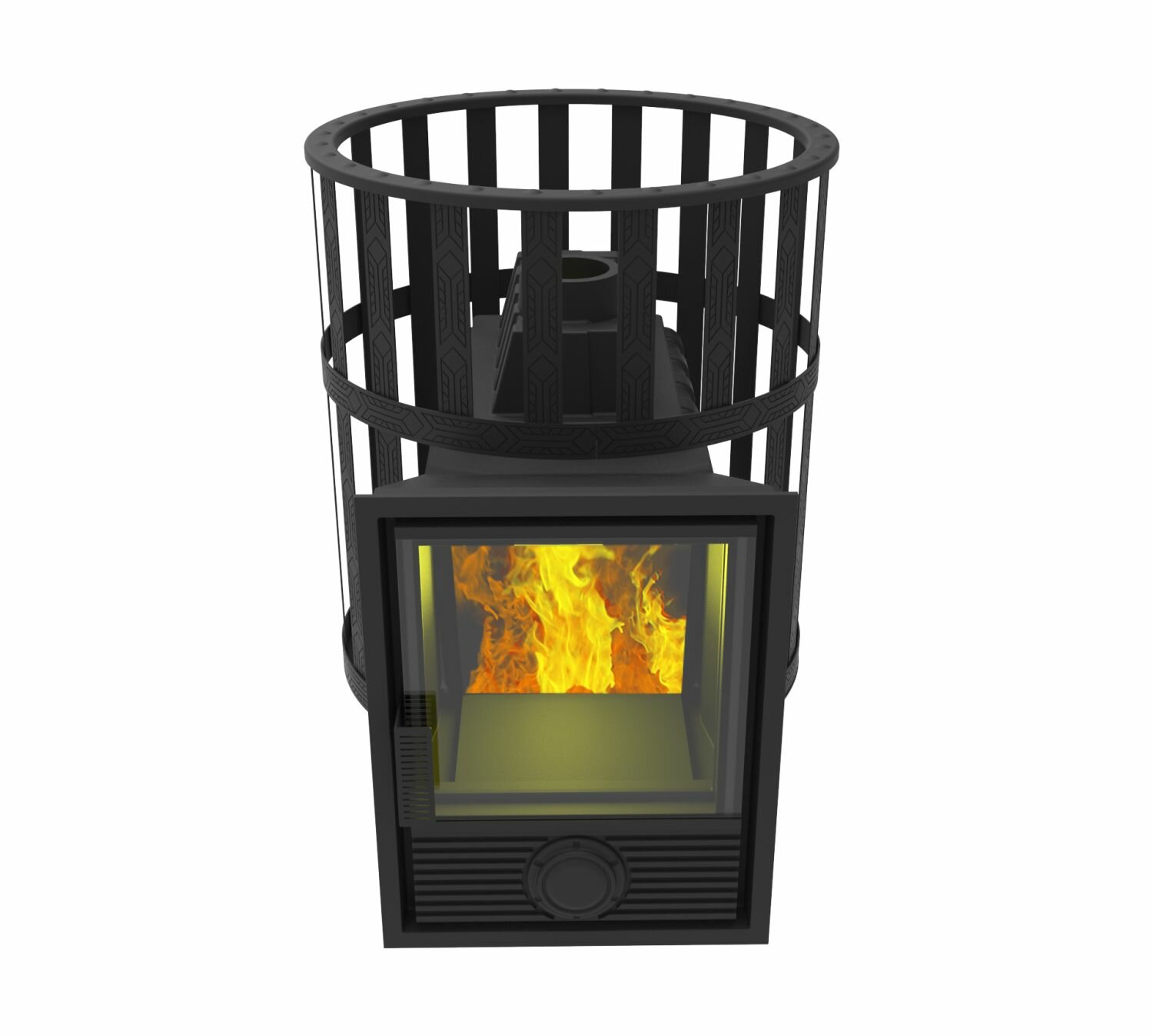 Печь-камин воевода 20 Д-1 сетчатый кожух