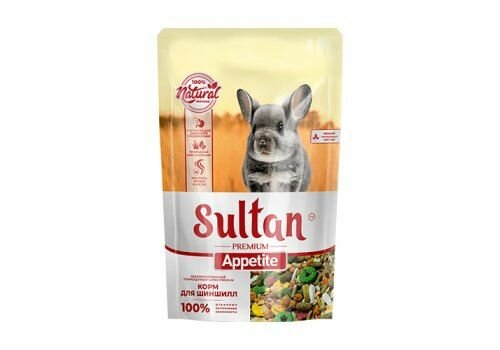SULTAN APPETITE PREMIUM Полнорационный корм для шиншилл, 700 г, 2 шт