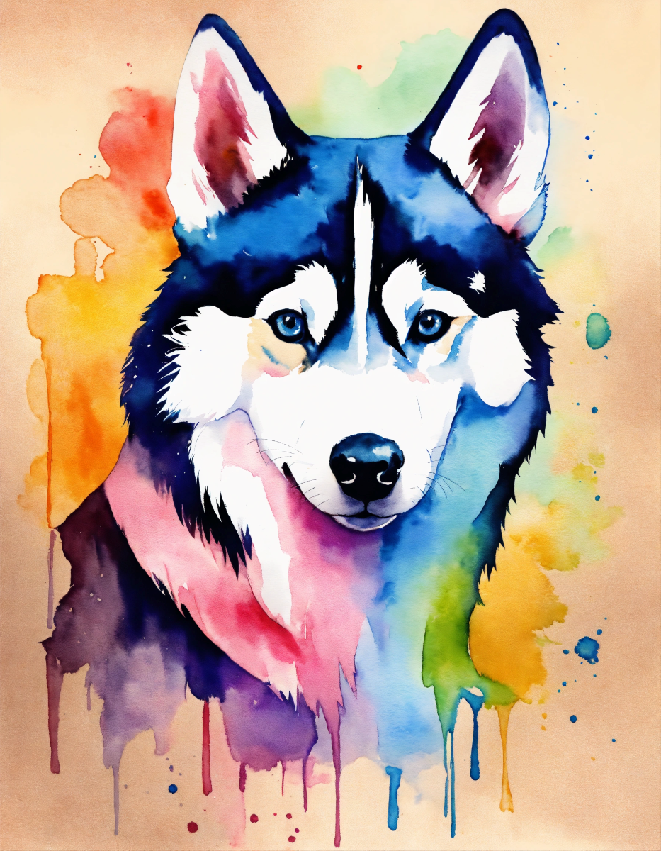 Картина по номерам "Хаски" 40х50 см, хлопковый холст на подрамнике, акрил, Hobby Home