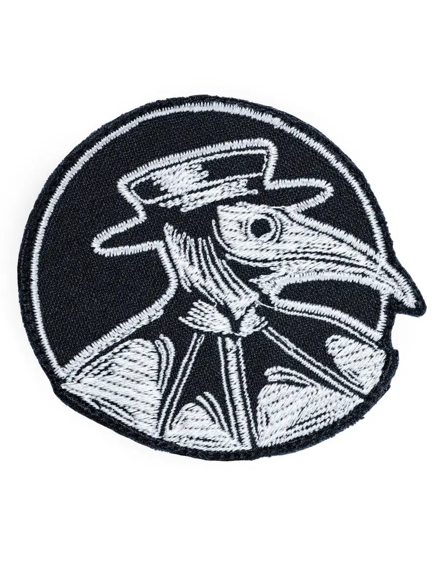 Нашивка/Шеврон "Чумной доктор", 8х7, с липучкой