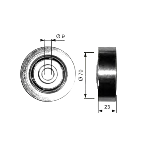 GATES T36297 (0340598SX / 03458 / 0819117) ролик обводной\ BMW (БМВ) e46 / e39 2.0d / 3.0d 00, Opel (Опель) Omega (Омега) 2.5dti