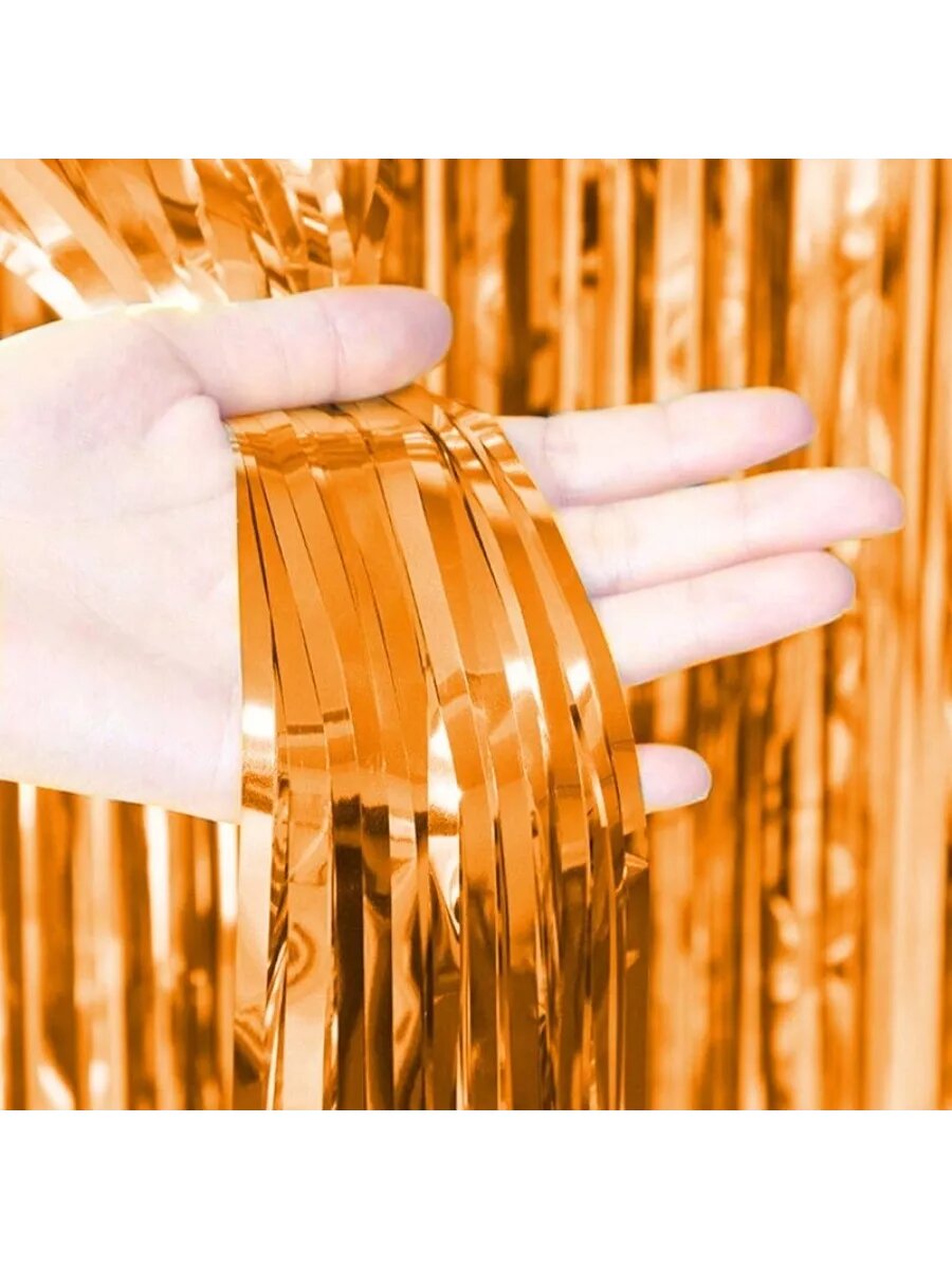 Занавес Дождик Бронза, Металлик, 100*200 см, 1 шт.