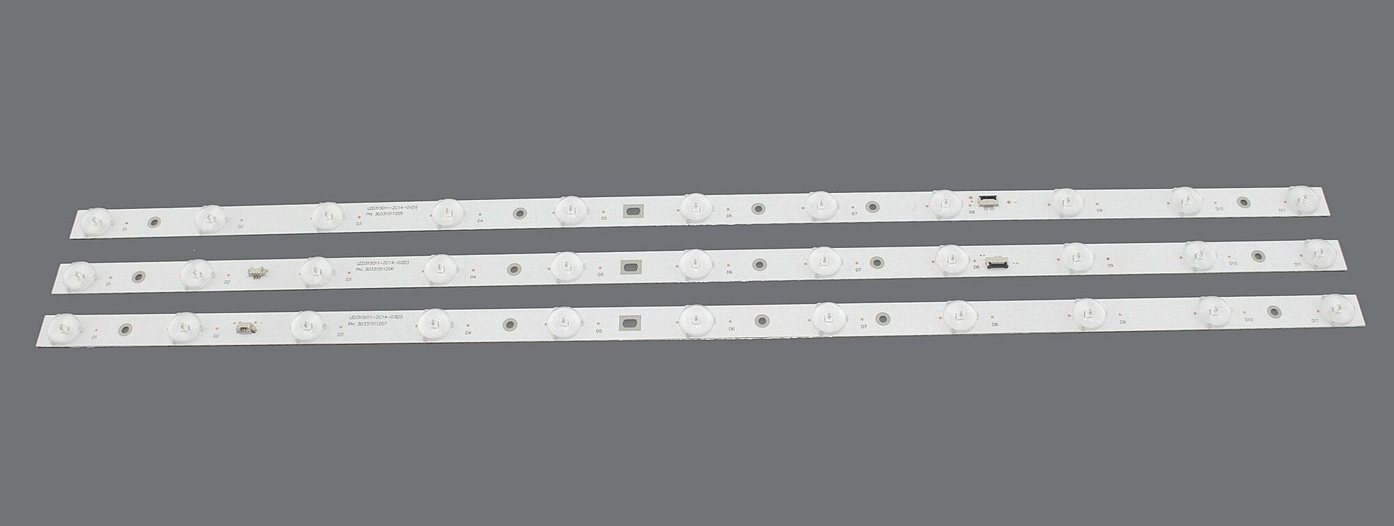 LED подсветка (светодиодная планка) для телевизора TV 32" LED315D11-ZC14-03(D), комплект 3 шт