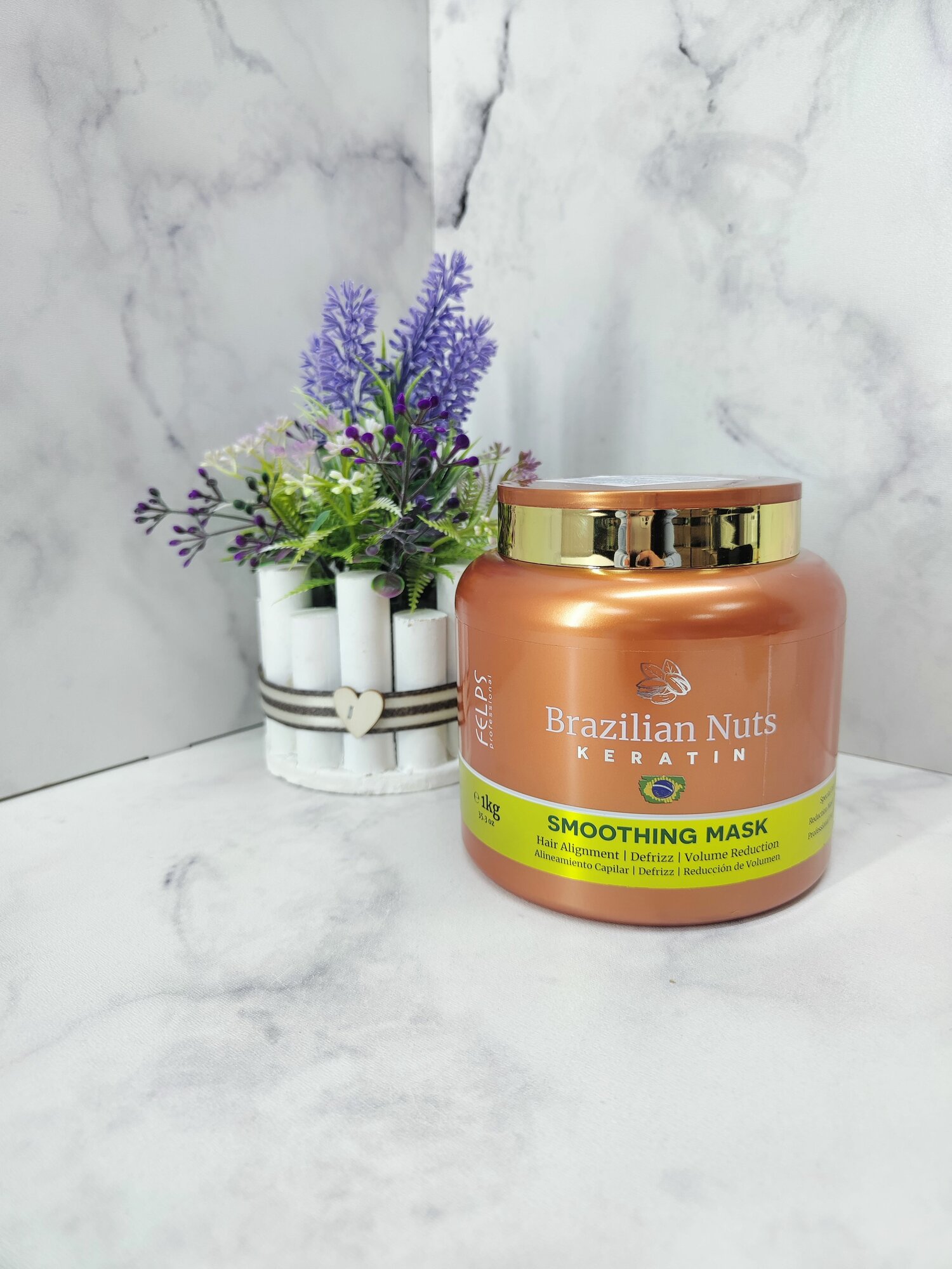 Ботокс Felps Professional Brazilian Nuts, для всех типов и текстур волос, 1000 г