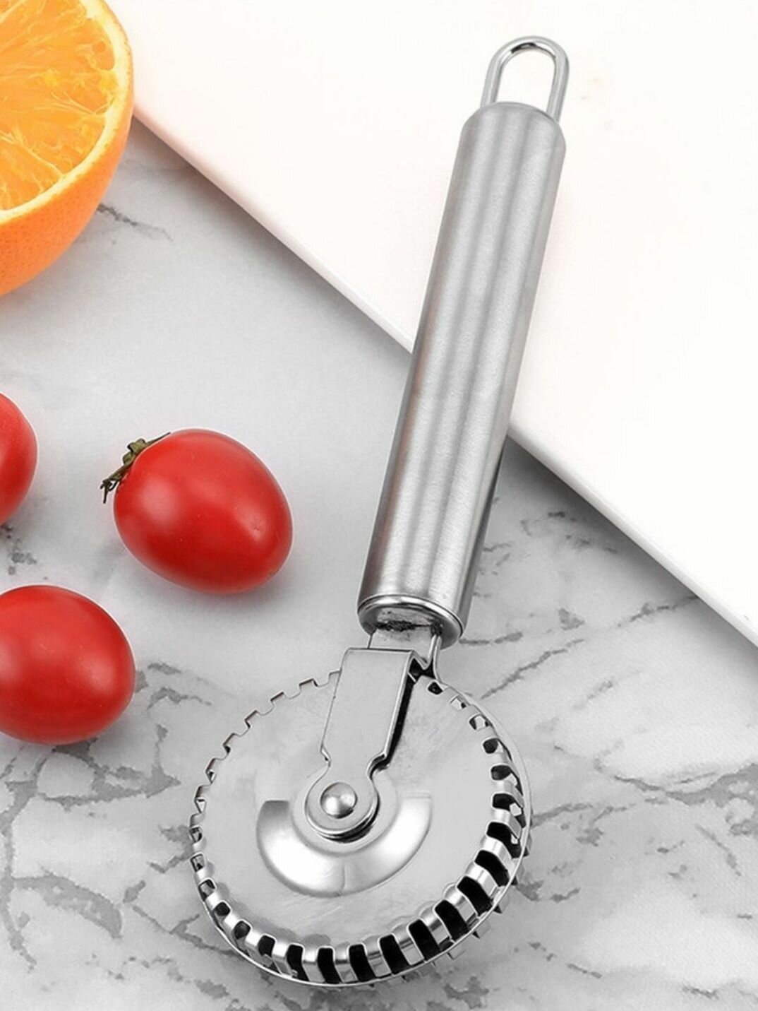 Роликовый нож для теста с фигурной резкой и уплотнением краев идеальный инструмент для пельменей, равиоли, вареников и печенья, удобный и долговечный