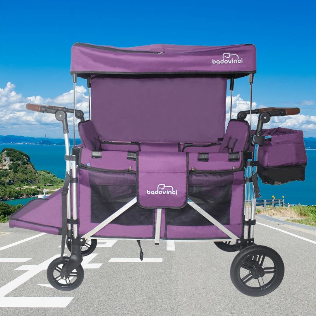 Германия, детская выдвижная коляска, может сидеть и лежать, двухместная походная коляска детский двухместный кемпер