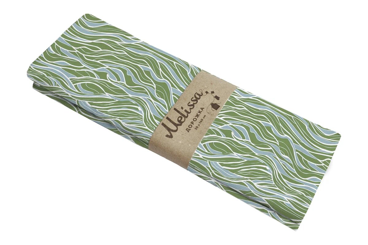 MONA LIZA дорожка 50x140 см Organic зеленая Мелисса 507005/7-1 коллекционная серия