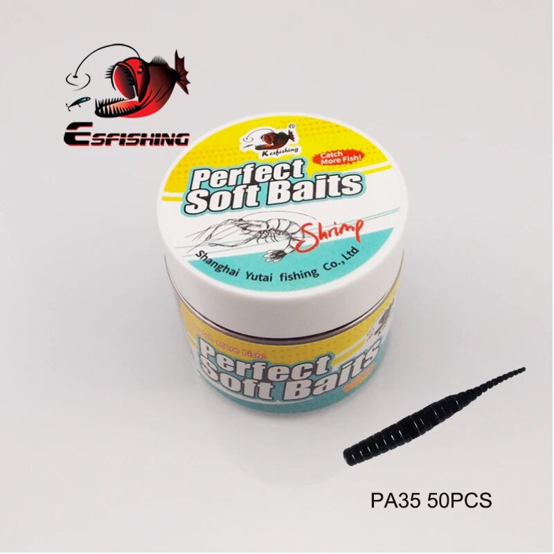 ESFISHING Worm Lures Polaris 42 мм 50 шт. Бирюзовый, PA35