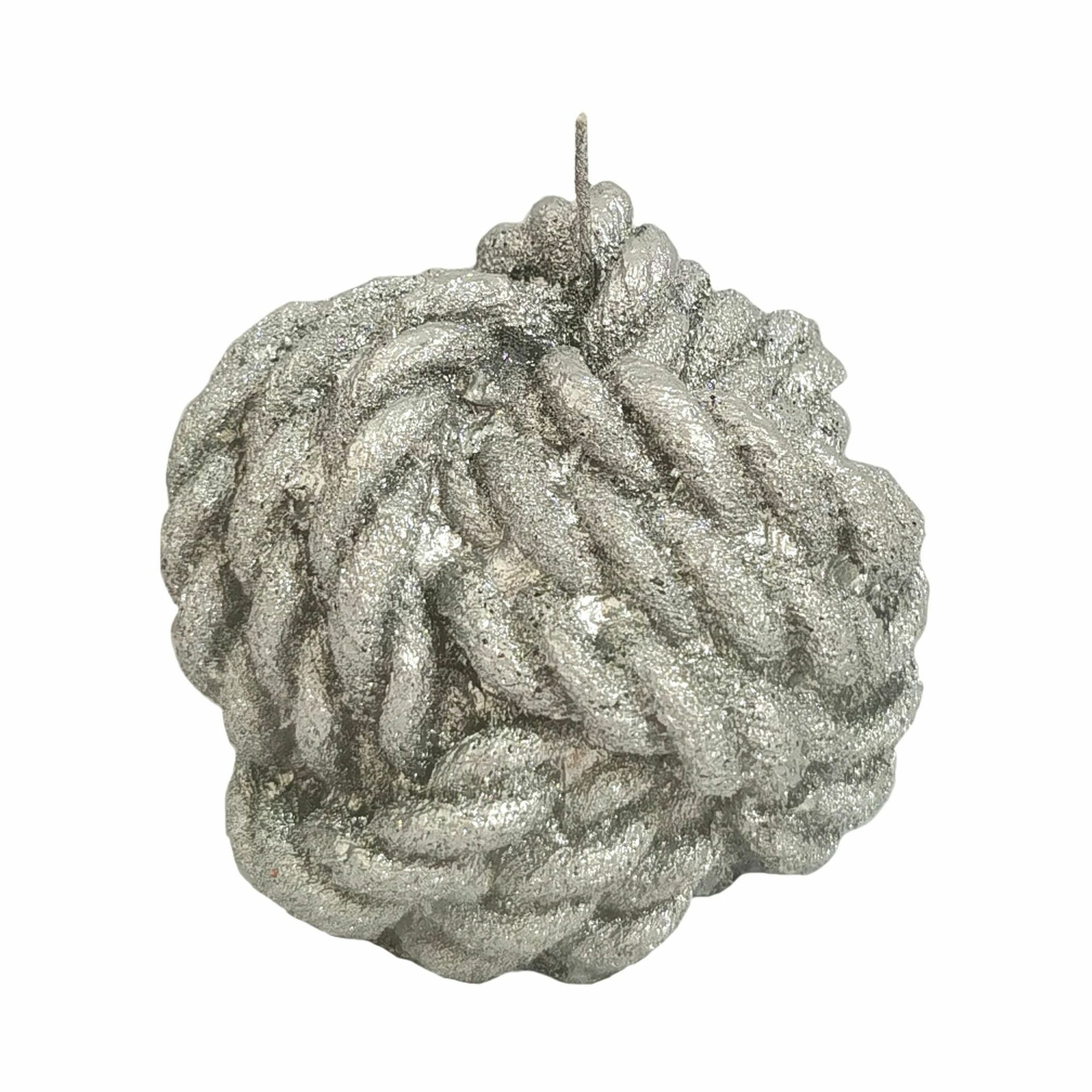 Свеча "Клубок" серебряная (лак)