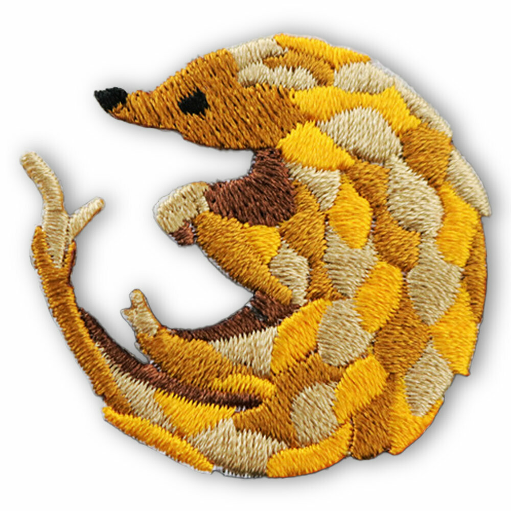 Шеврон Avelcro "Панголин", велкро-крепление, полиэстер, 4x3.8см