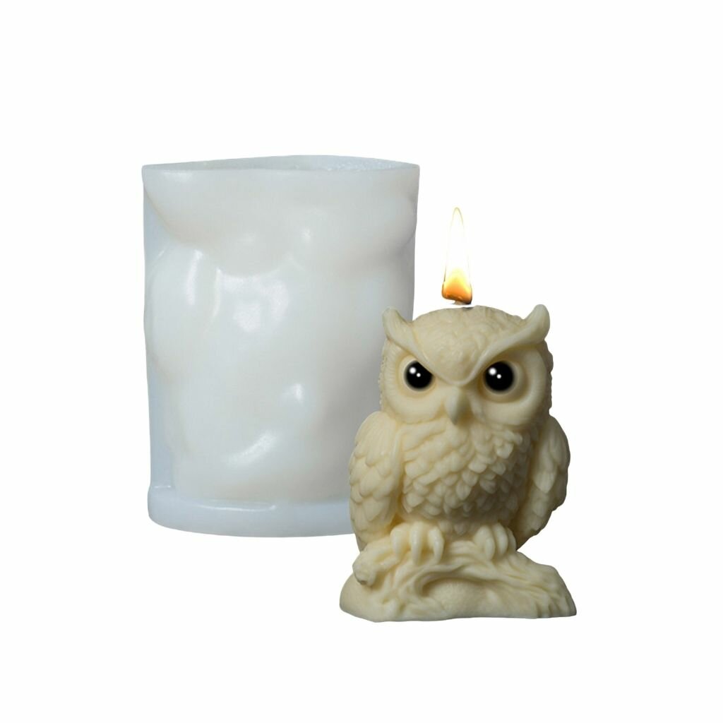 Гибкая силиконовая форма, реалистичная фигурка совы, форма для изготовления свечей, тема животного, эпоксидная смола поделок ручной работы