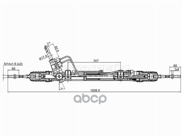 Рейка рулевая LADA Largus 12- / Nissan Almera 12-19 Sat арт. ST-6001 547 608