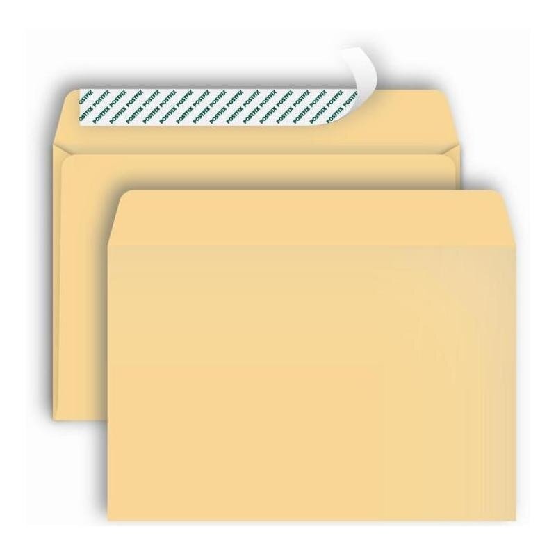 Конверты Bong Postfix, крафт, С4, стрип, 229х324 мм, 90 г/м2, 250 шт
