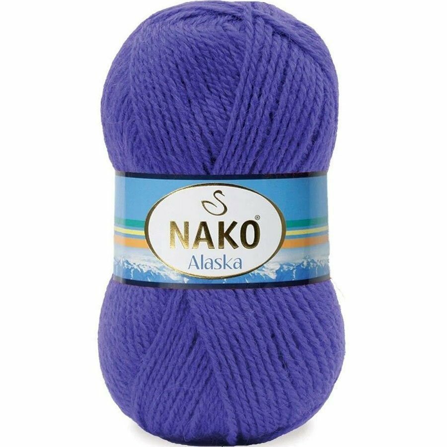 Пряжа Nako ALASKA 2594 фиолет (5 мотков)