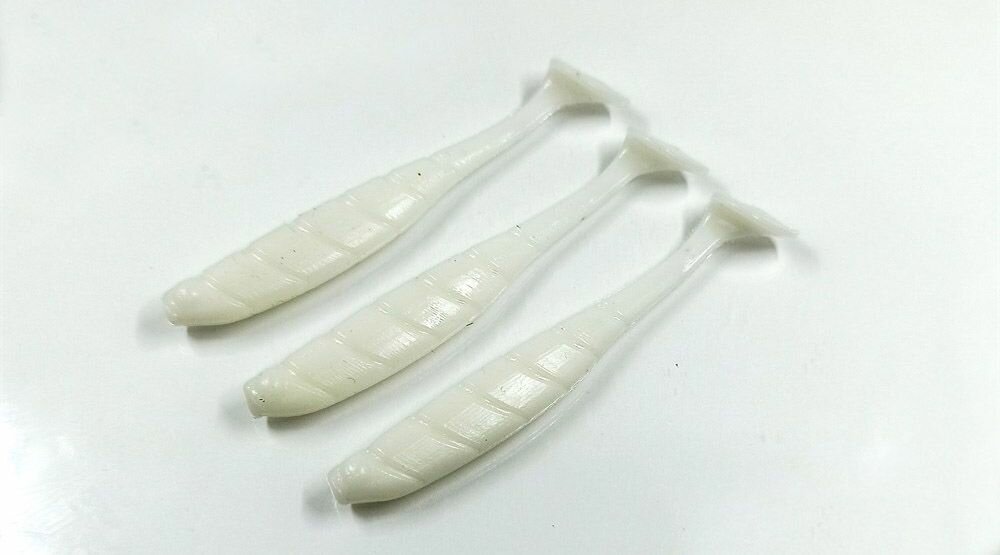 Силиконовая приманка RUMBA 6,5" 165 мм цвет #101 White в упаковке 3 шт