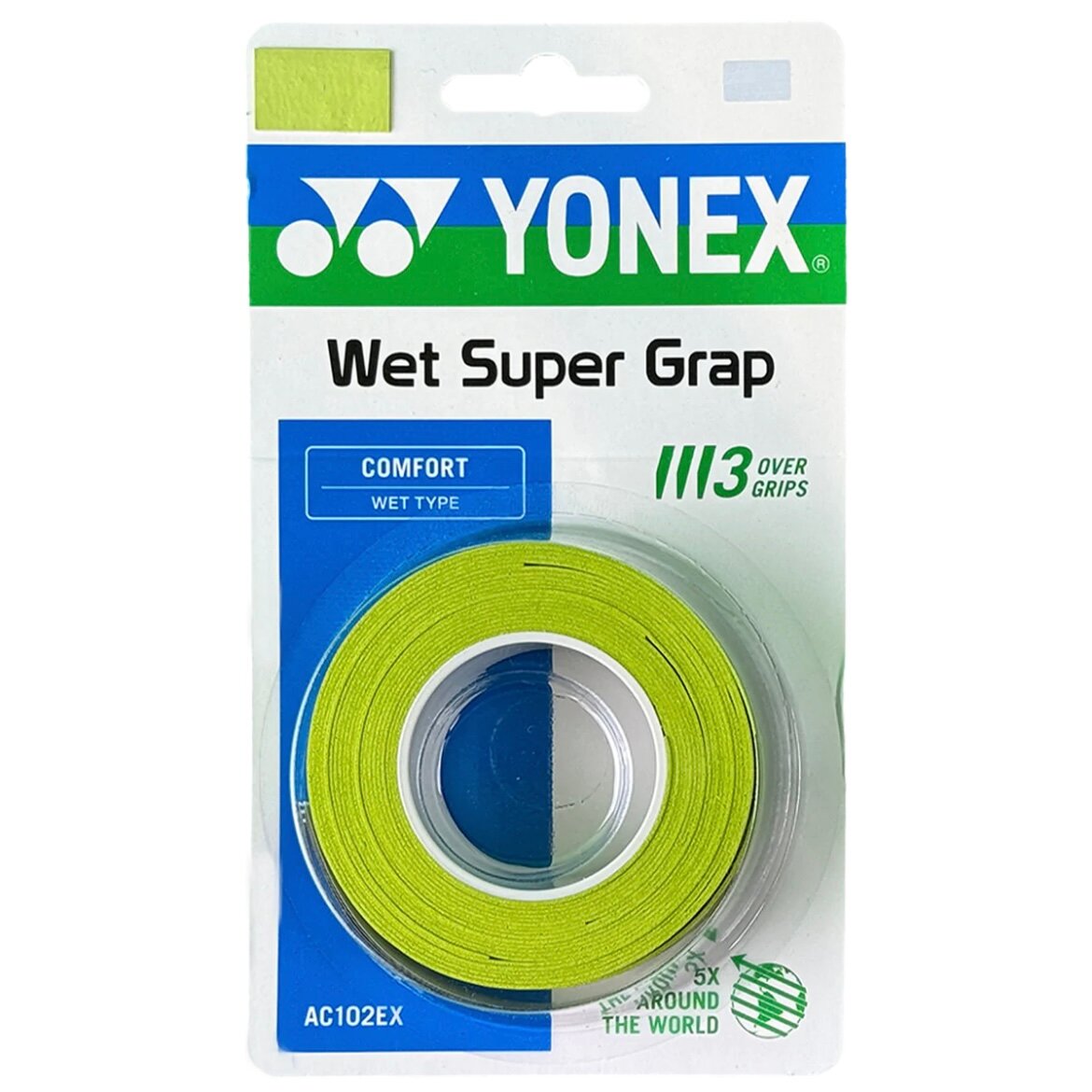 Намотка Yonex Wet Super Comfort 3шт зеленая