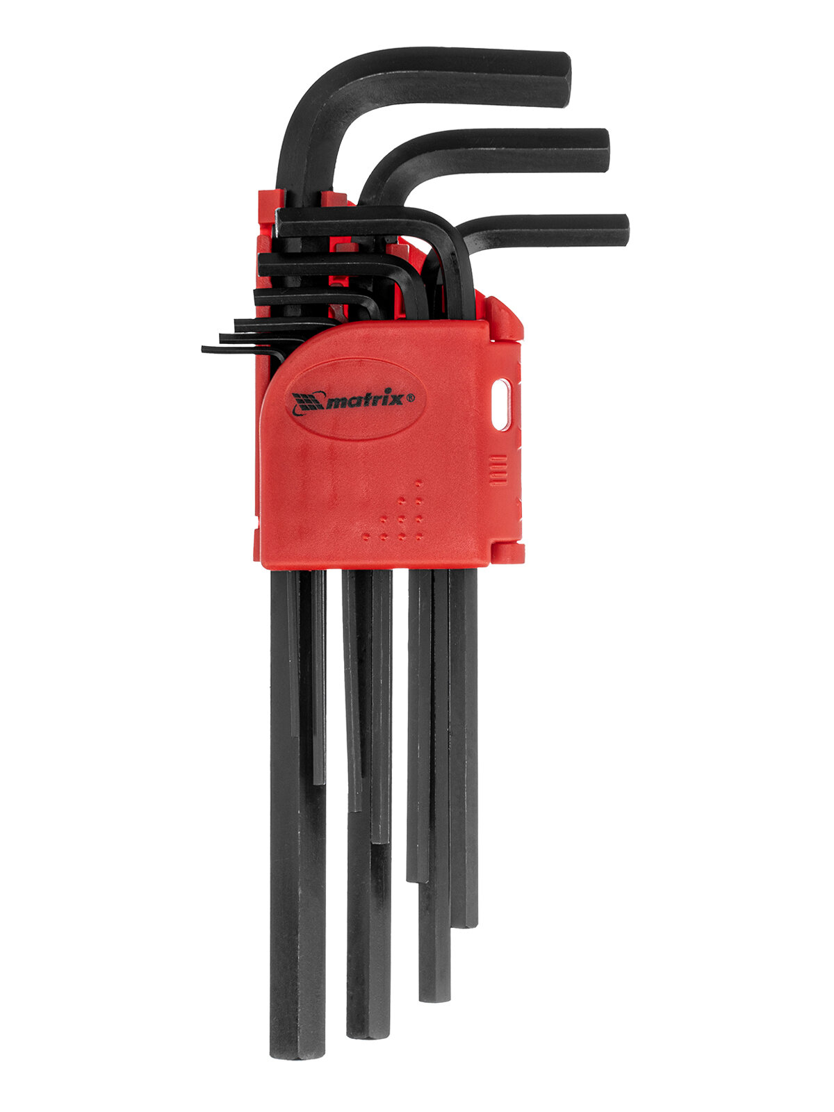 Набор ключей имбусовых Matrix HEX 1, 5–10 мм, CrV, 9 шт, оксидированные, удлиненные 11231