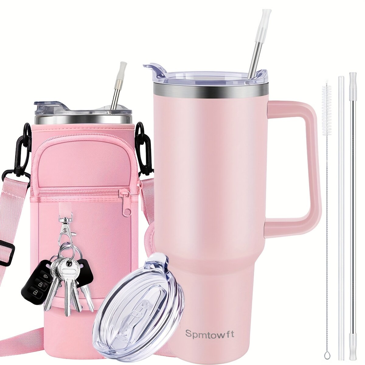 IKEA Термос 40 oz с трубочкой и ручкой, вакуумный, для спортзала/офиса