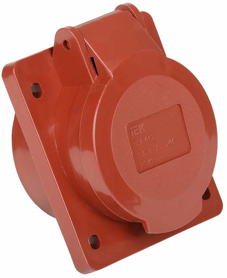Розетка IEK PSR42-016-5, силовая, встраиваемая, 5 полюсов, IP44, пластик