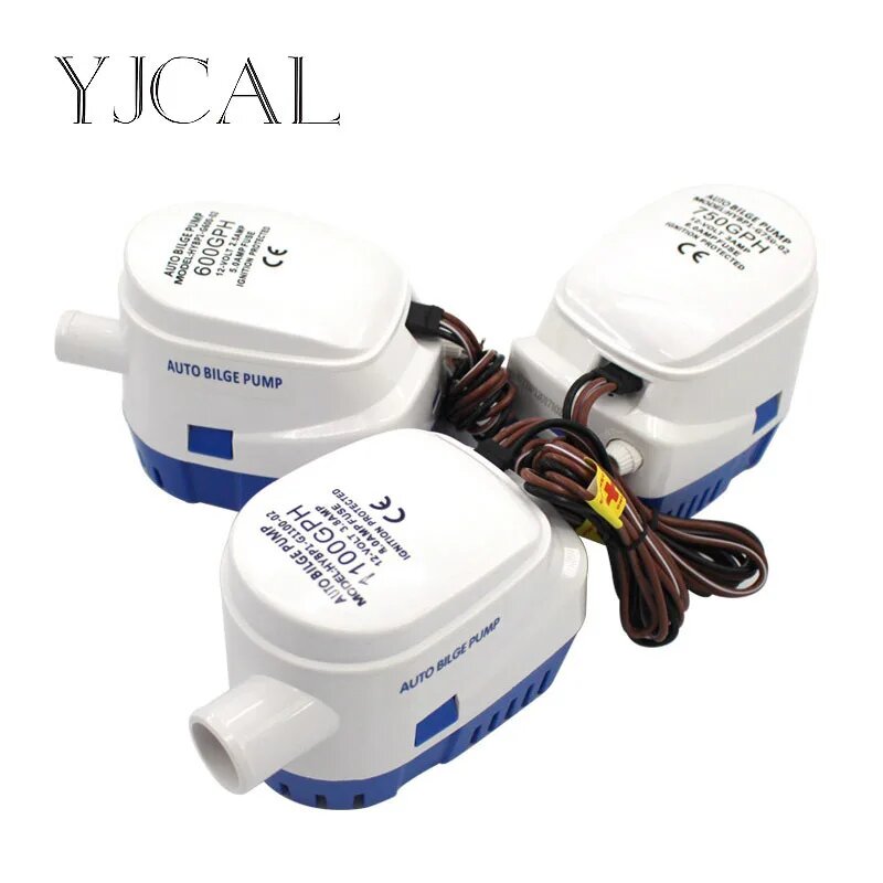 Погружной электрический насос YJCAL, 750 Гал/ч, 12/24В 1100GPH 12V