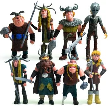 Аниме Фигурки Икота как приручить своего дракона игрушки для детей / How to train your dragon 8шт