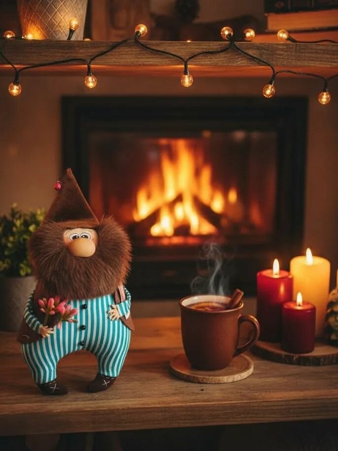 Домовой, домовой с тыковкой оберёг, Кузенька, гном