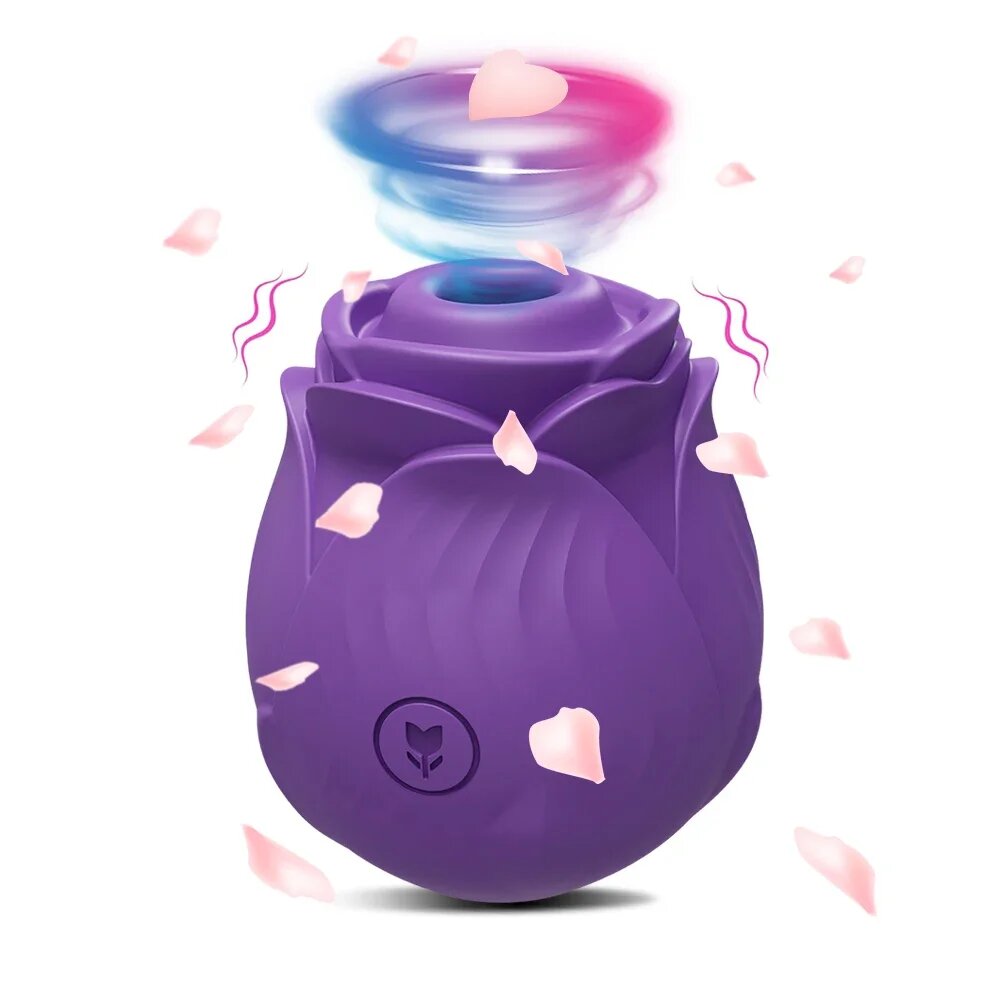 Вибратор с розой для женщин, стимулятор клитора, толкающий фаллоимитатор для точки G, вибрирующий женский мастурбатор, массаж, секс-игрушка для взрослых GM42-PU