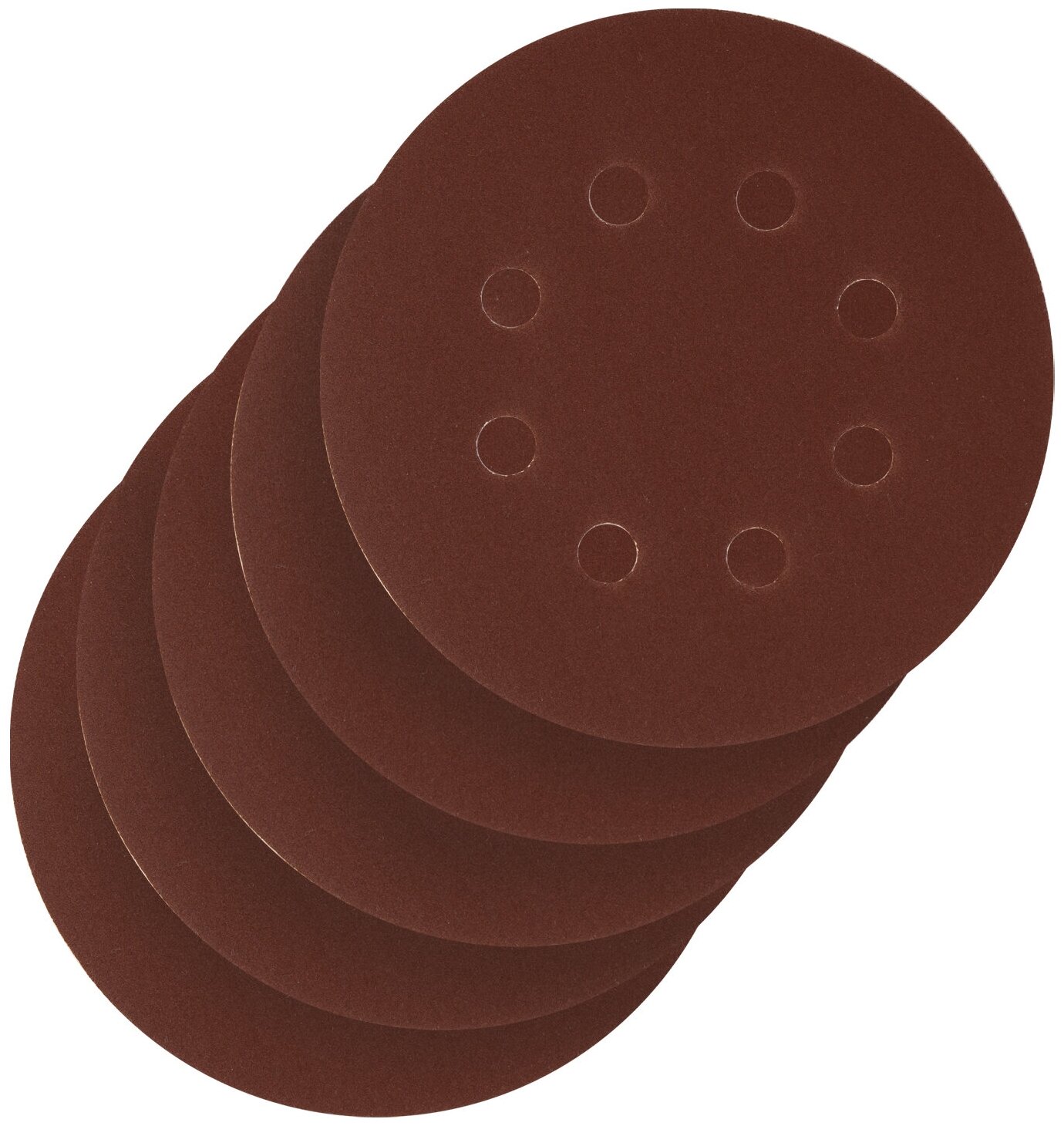 Круг абразивный на ворсовой подложке под "липучку", перфорированный, P 280, 125 мм, 5 шт Сибртех, 738127