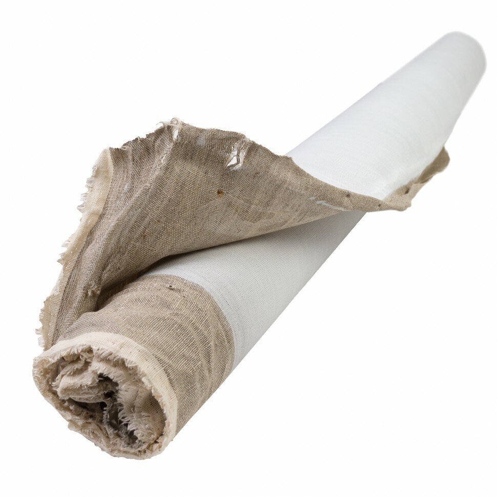 Холст грунтованный в рулоне 2,0 х 3,0 м, 100% Лён мелкозернистый, Подольск Арт, артикул 09131