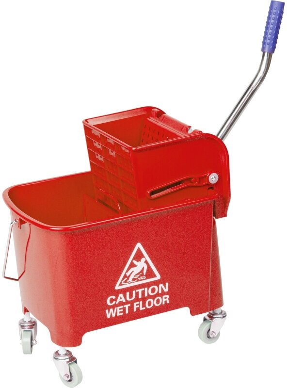 Тележка уборочная мини с отжимом, 20л, 63x27x67см, красная Luscan PROFESSIONAL 1650254 AF08068