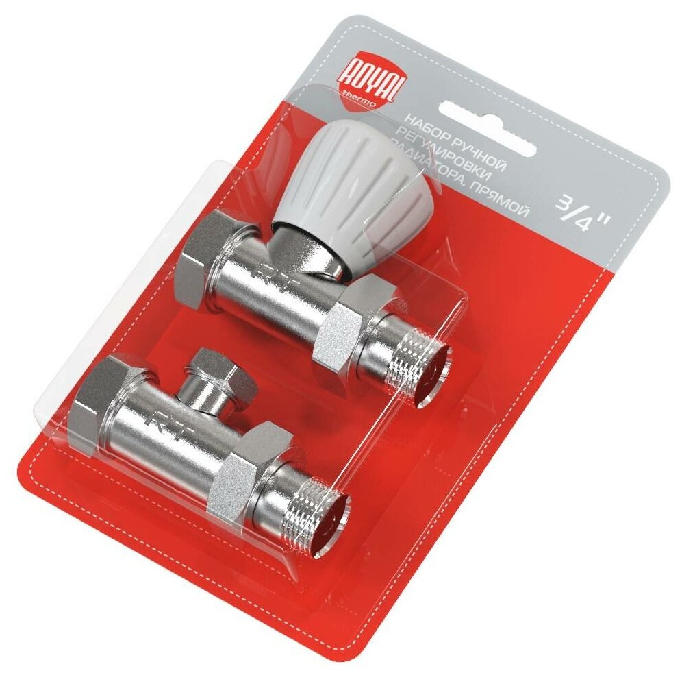 Набор ручной регулировки радиатора Royal Thermo, прямой 3/4"