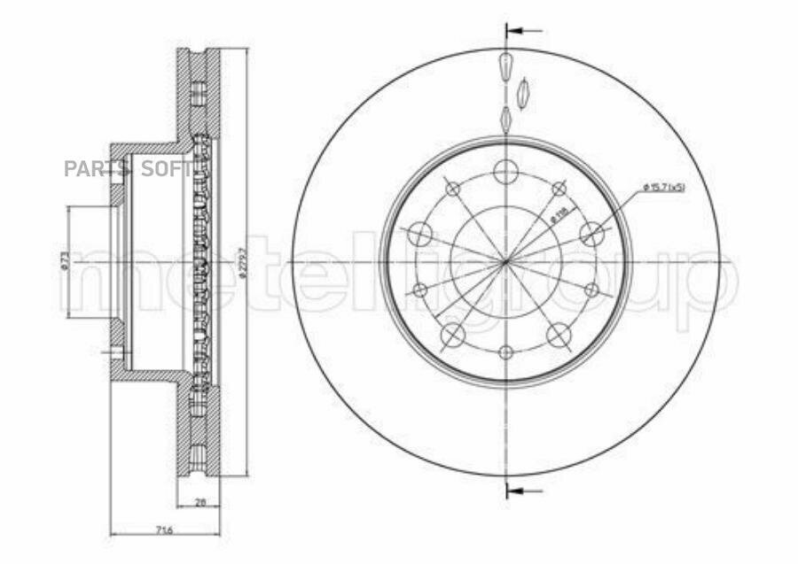 METELLI 23-0884C Диск тормозной Metelli ()