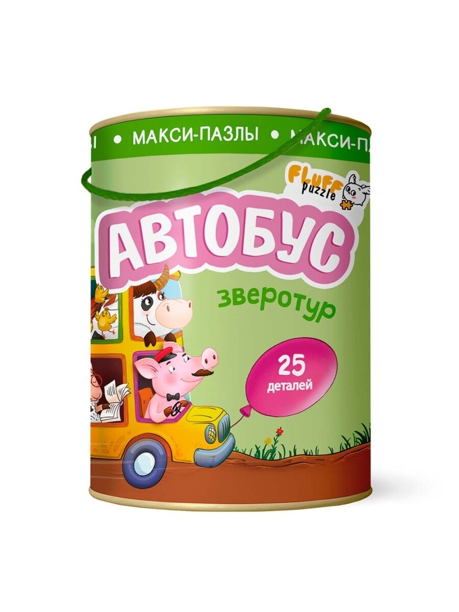 ГеоДом. Макси-пазлы "Зверотур. Автобус" 25 дет.