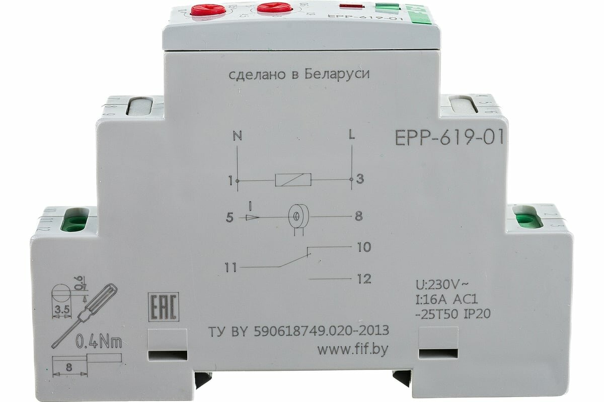 F&F реле тока EPP-619-1 0.6-5А EA03.004.005 технические характеристики для контроля тока