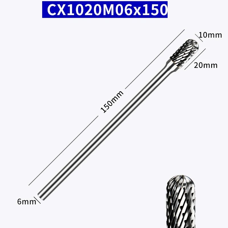 Карбидная фреза 150 мм, 1/4' хвостовик 6x10mm Double C