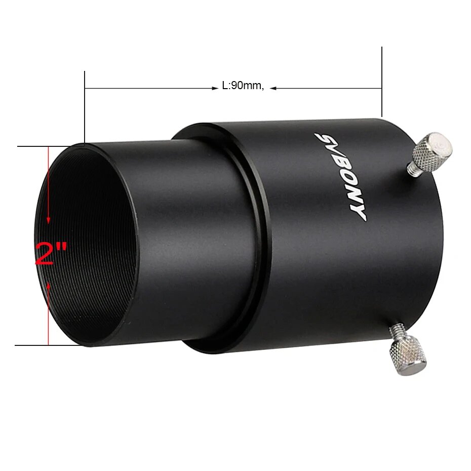 Удлинительная трубка SVBONY 2" для телескопа, 90mm