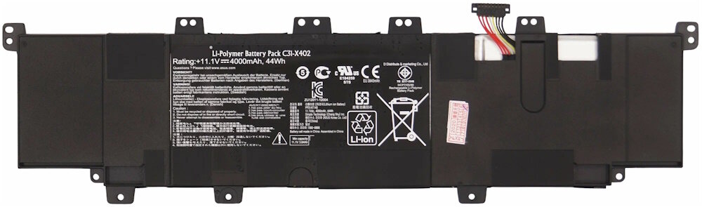 Аккумулятор для Asus S300CA, S400CA, S500CA, (C31-X402), 44Wh, 4000mAh, 11.1V